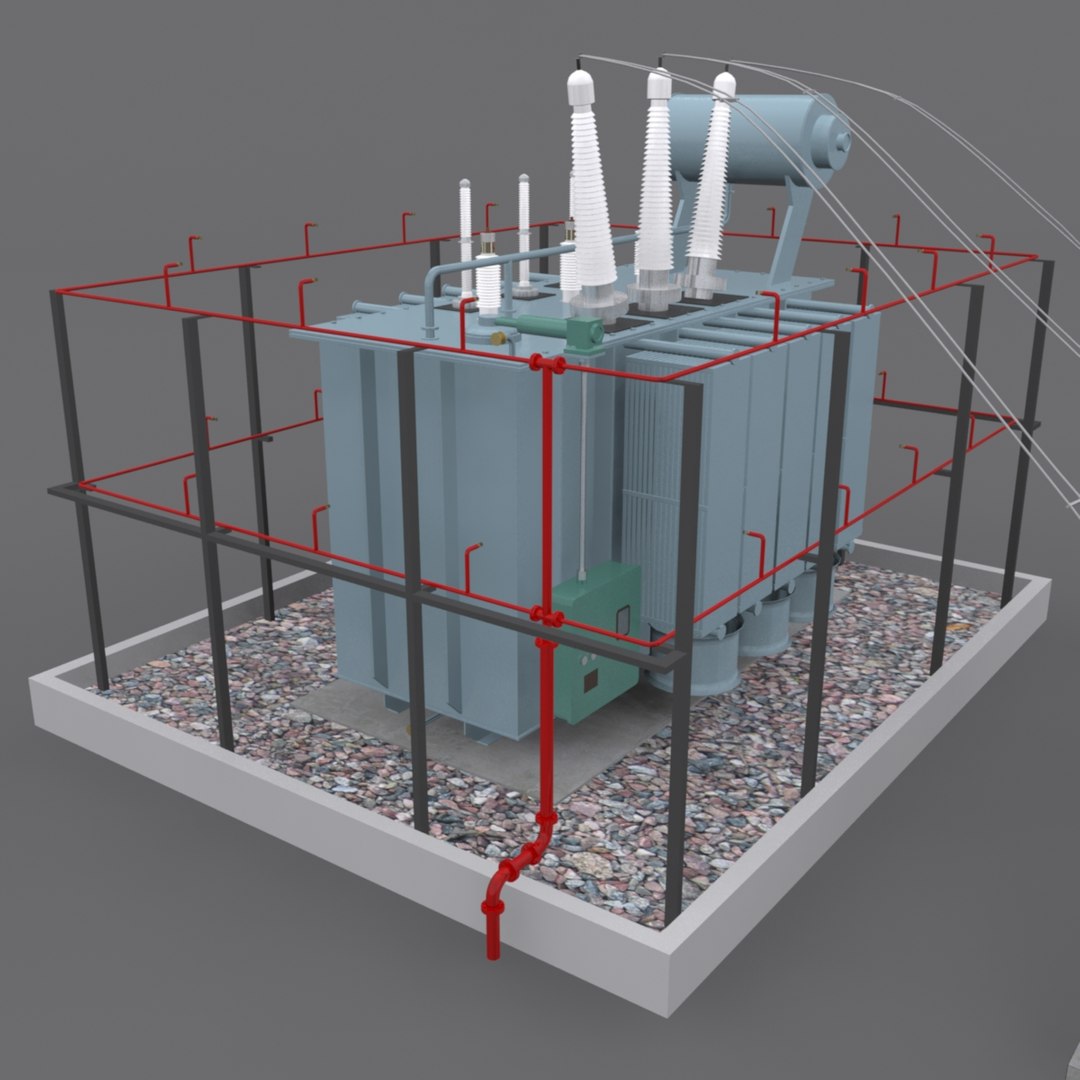 3d Sub Station Model