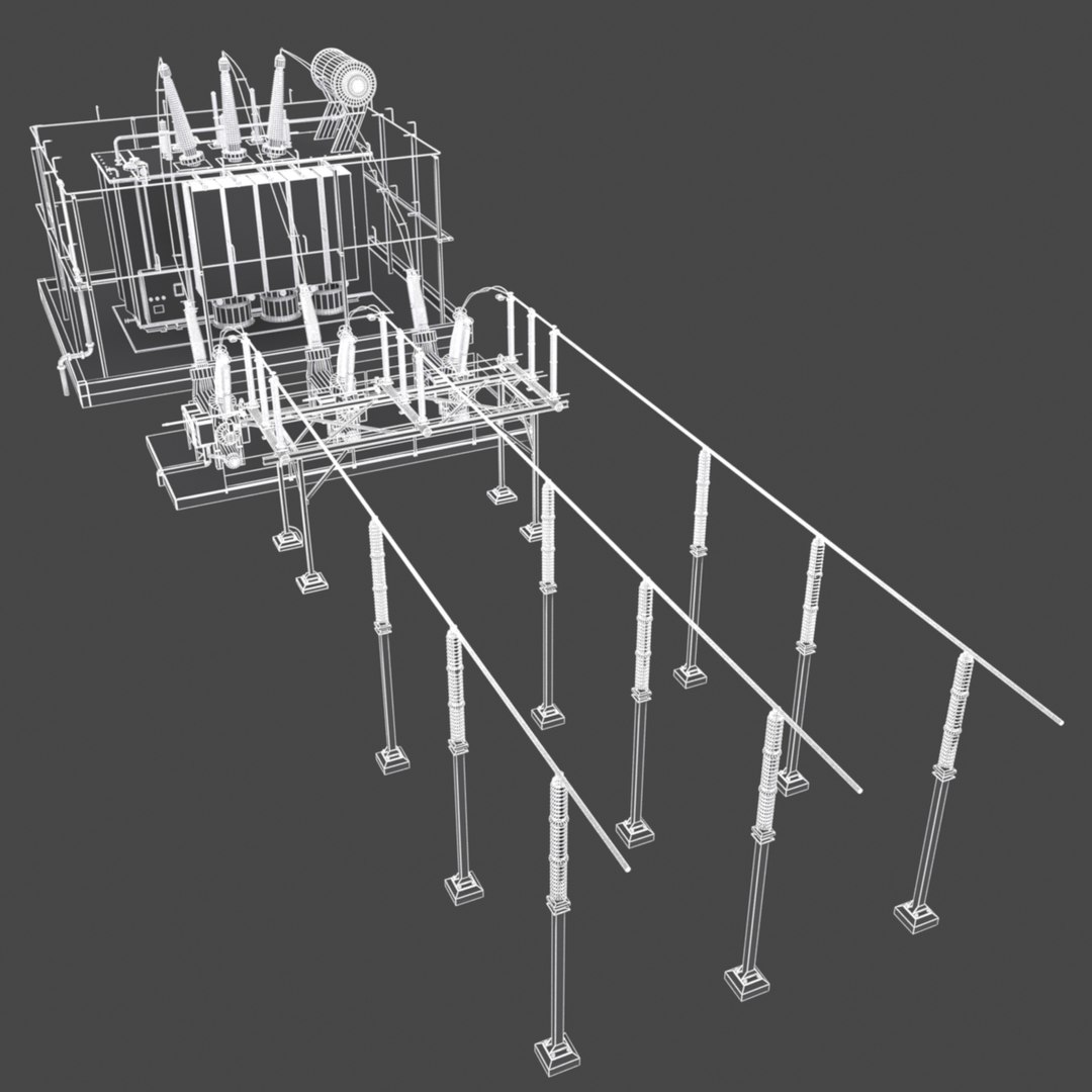 3d Sub Station Model