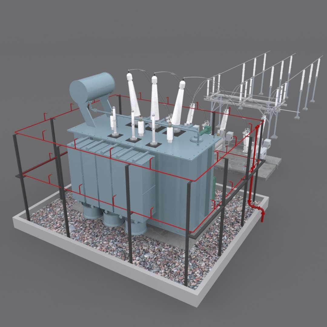 3d Sub Station Model