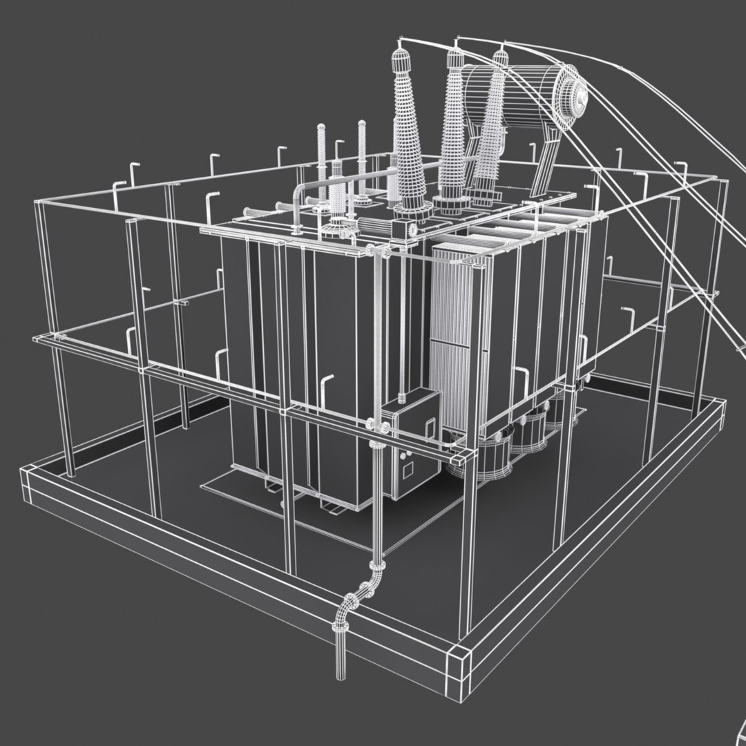 3d Sub Station Model