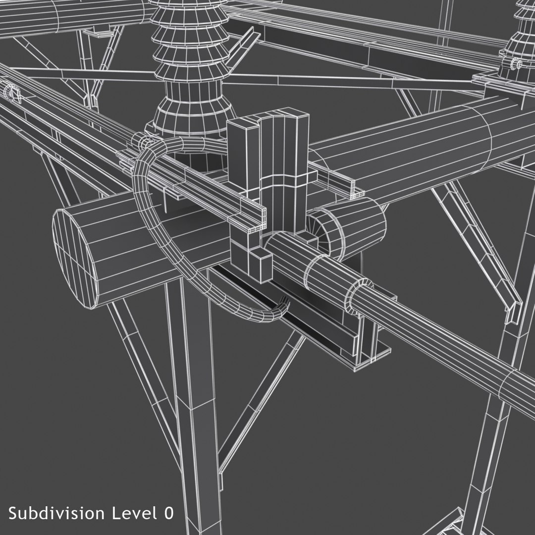 3d Sub Station Model
