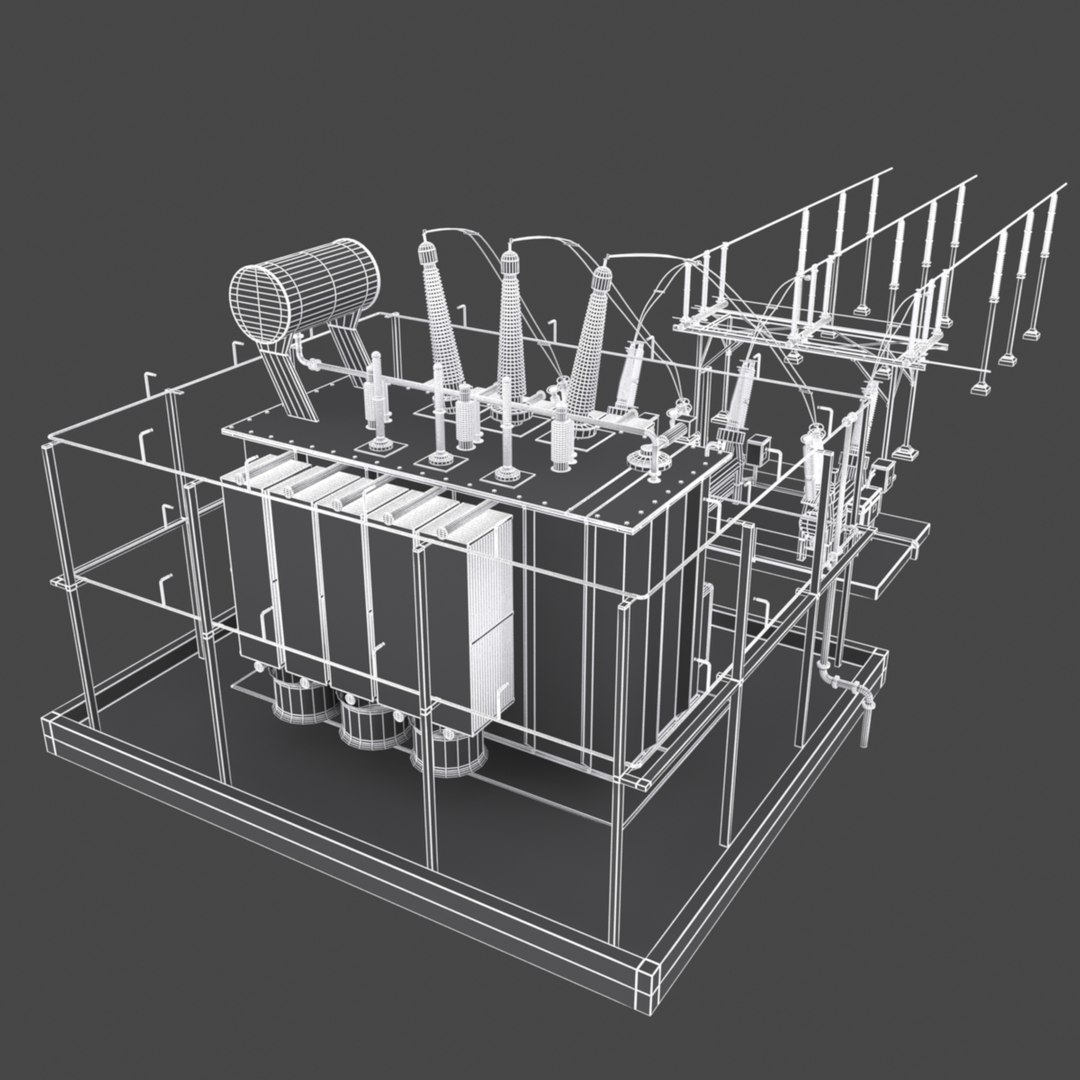 3d Sub Station Model