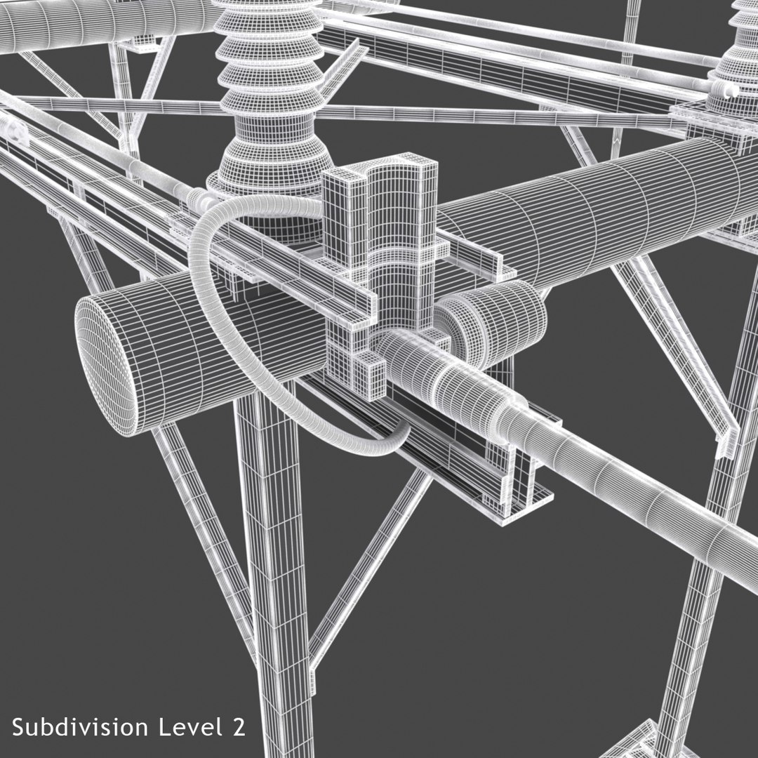 3d Sub Station Model