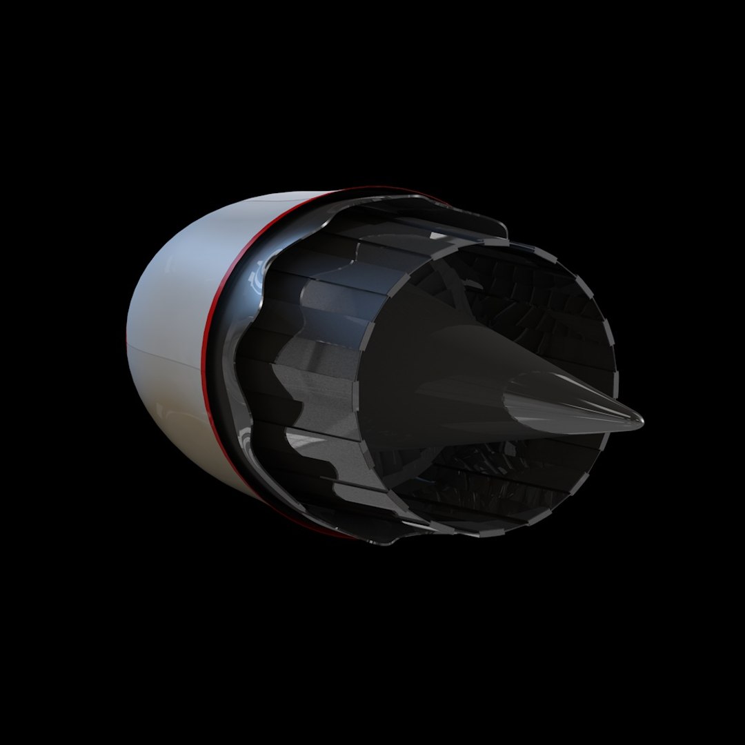 Jet Turbine Engine Commercial 3d C4d