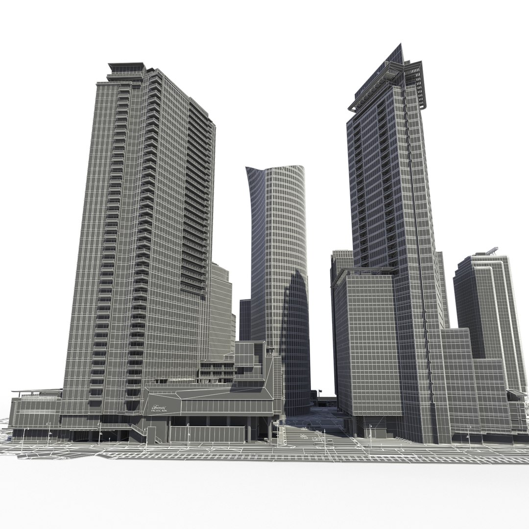 3ds Max City Block Buildings