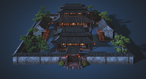 Chinese palace night 3D model - TurboSquid 1311832