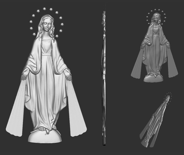 Virgin Mary Statue STL Models for Download | TurboSquid