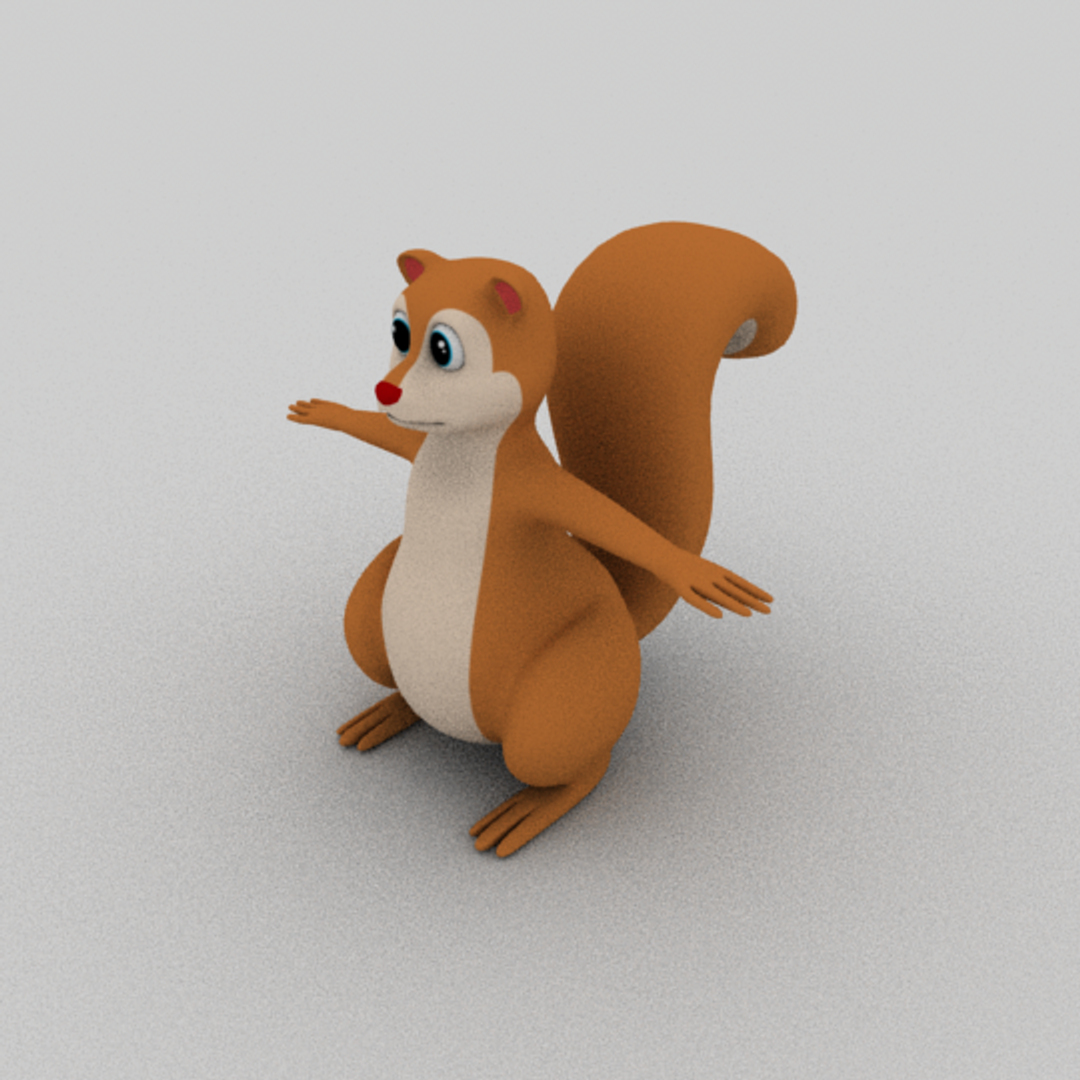 3D Squirrel Cartoon Animation Model - TurboSquid 1324169