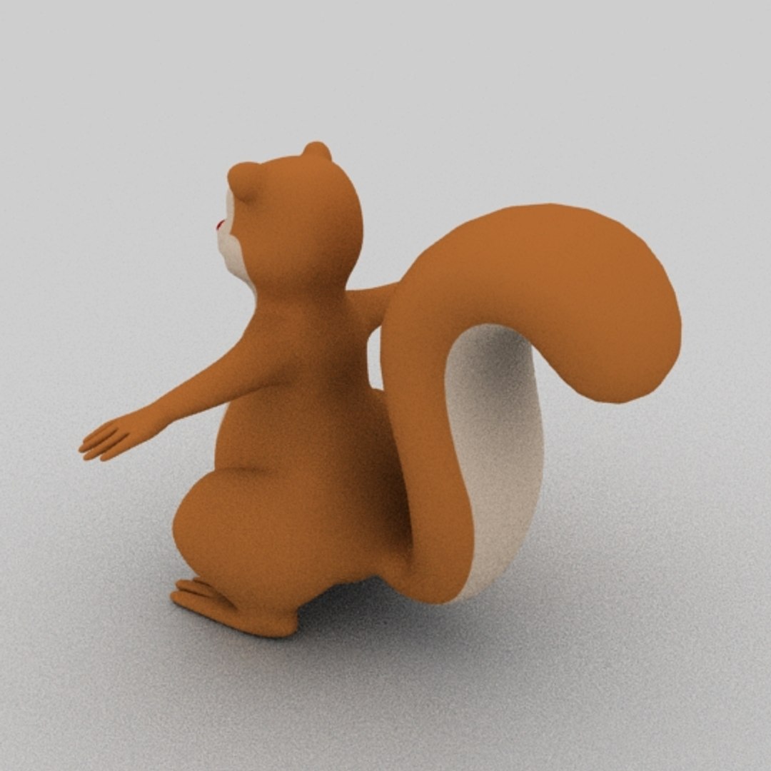 3D Squirrel Cartoon Animation Model - TurboSquid 1324169