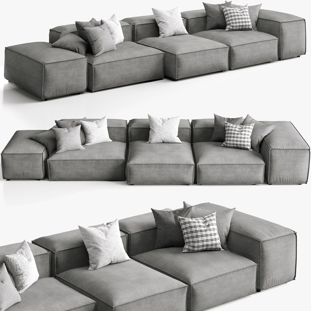 3D Living Divani Extra Soft Sofa Three Seater Model - TurboSquid 2083574