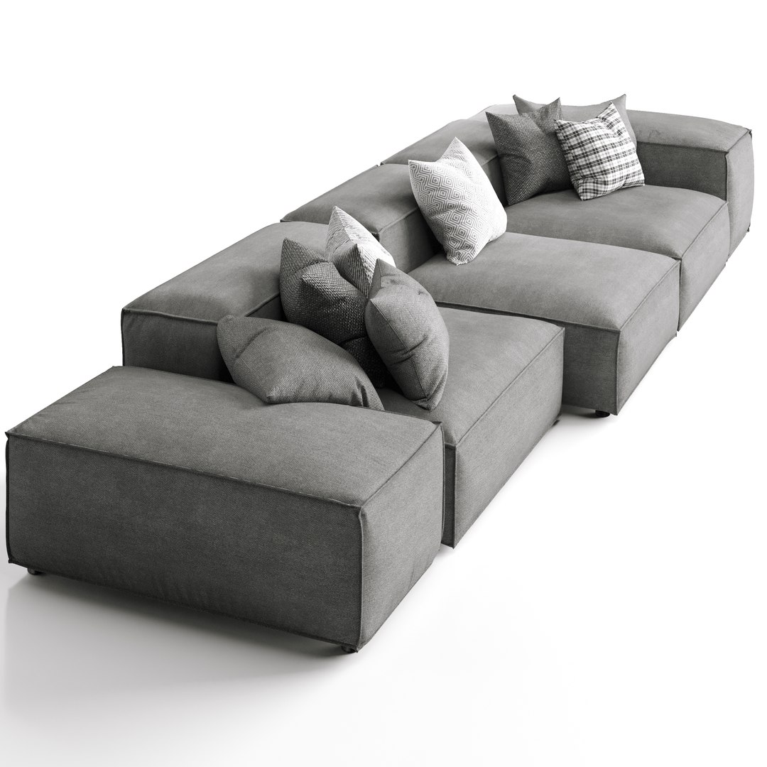 3D Living Divani Extra Soft Sofa Three Seater Model - TurboSquid 2083574