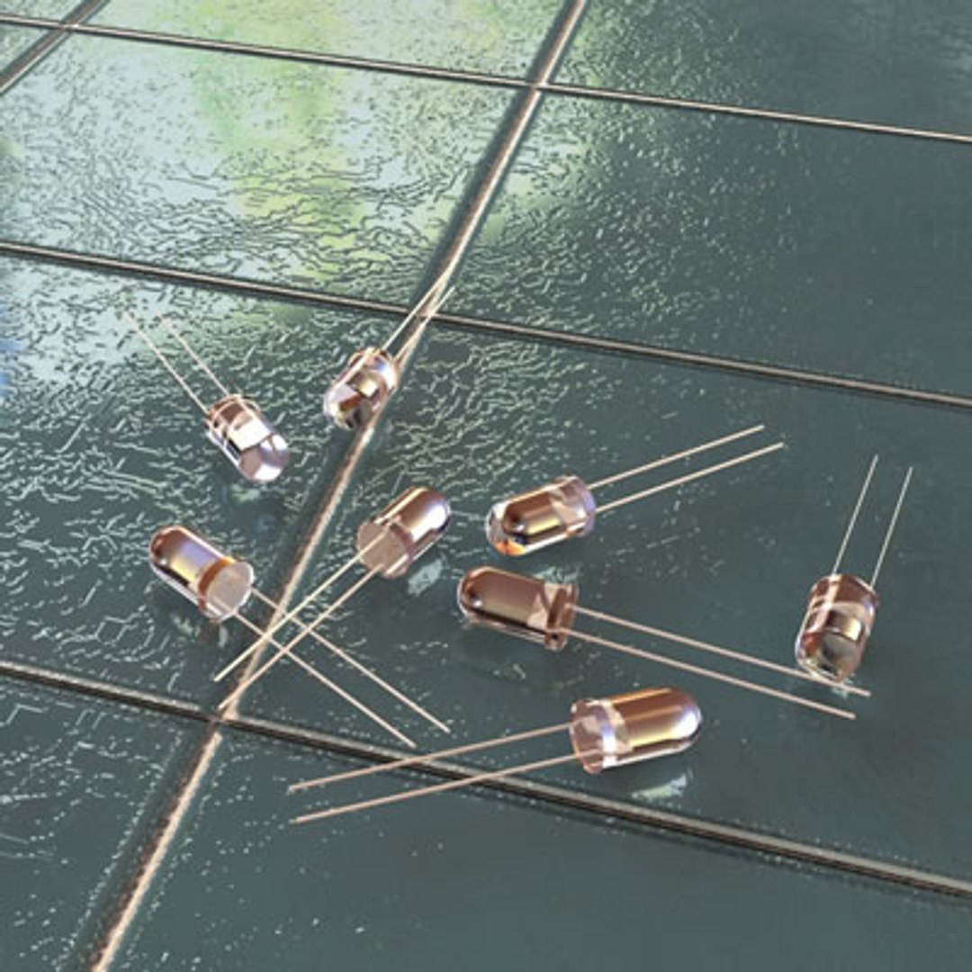 3d model led light diodes