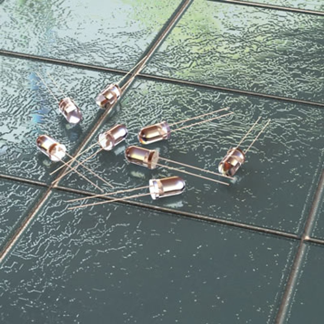 3d model led light diodes