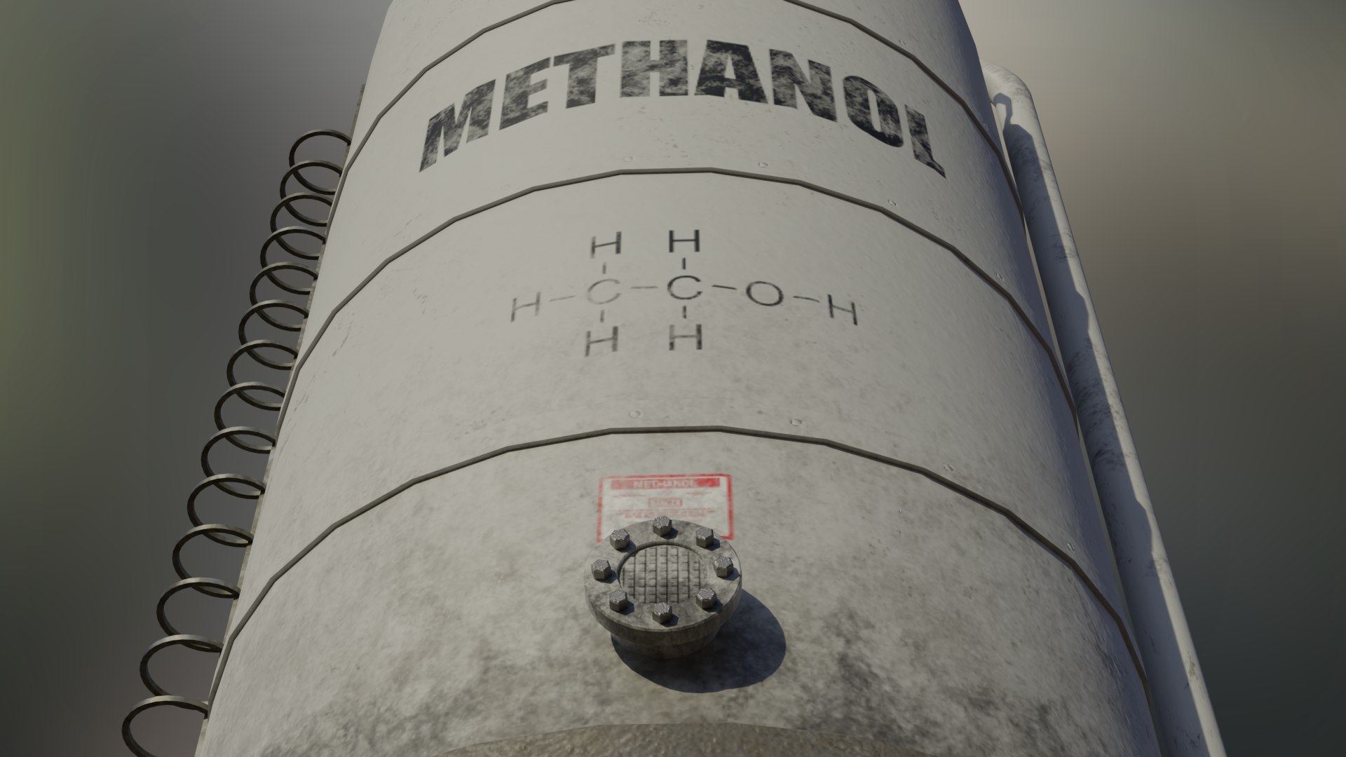 3D Industrial Methanol Storage Tank Model - TurboSquid 1806800