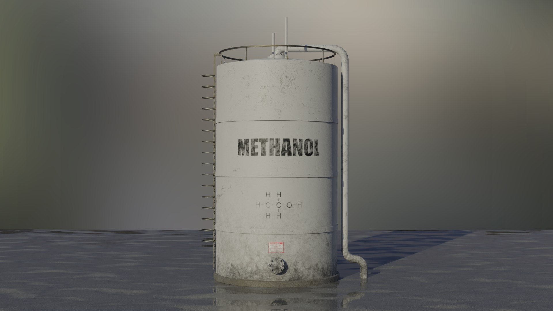3D Industrial Methanol Storage Tank Model - TurboSquid 1806800