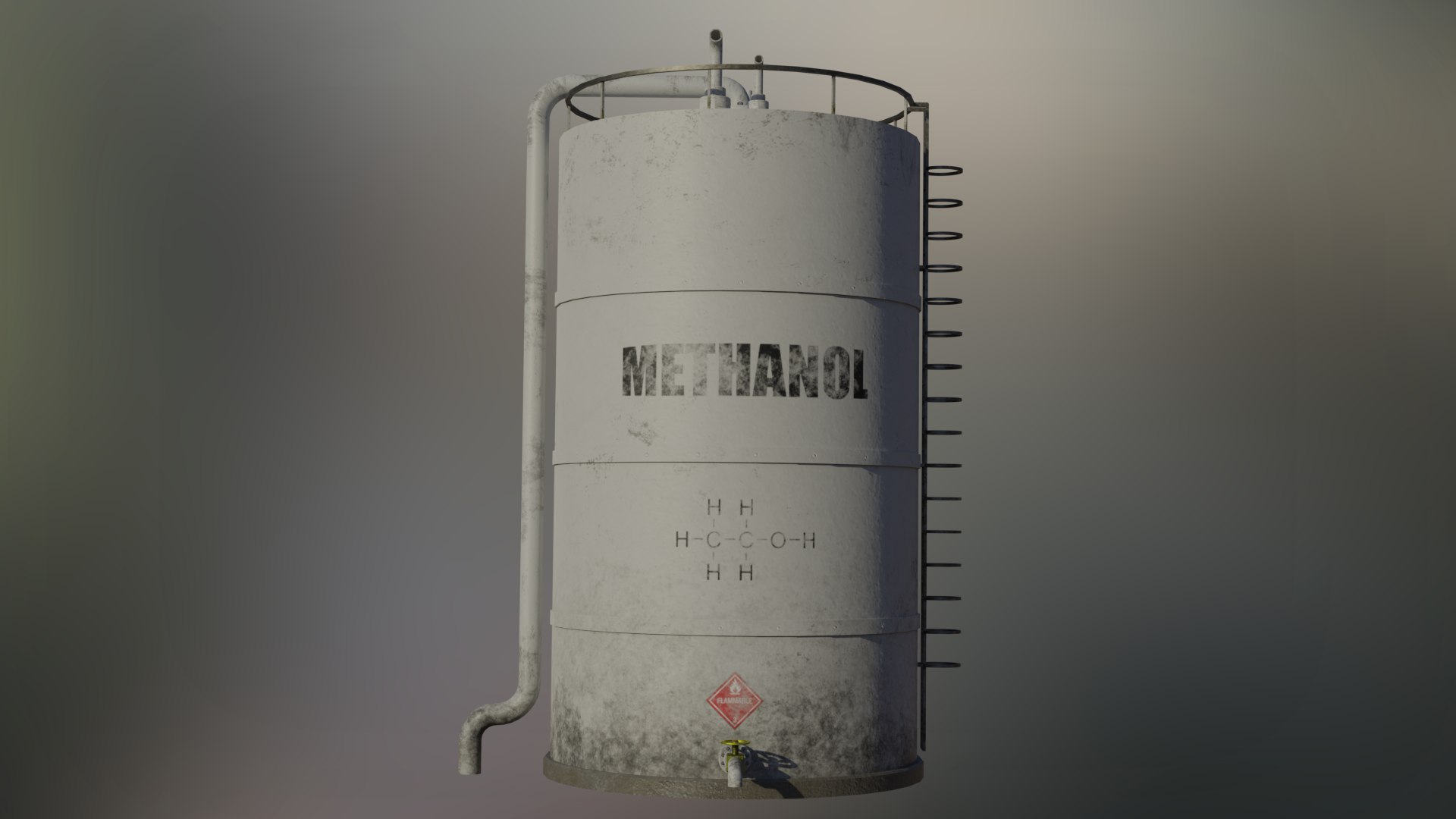 3D Industrial Methanol Storage Tank Model - TurboSquid 1806800