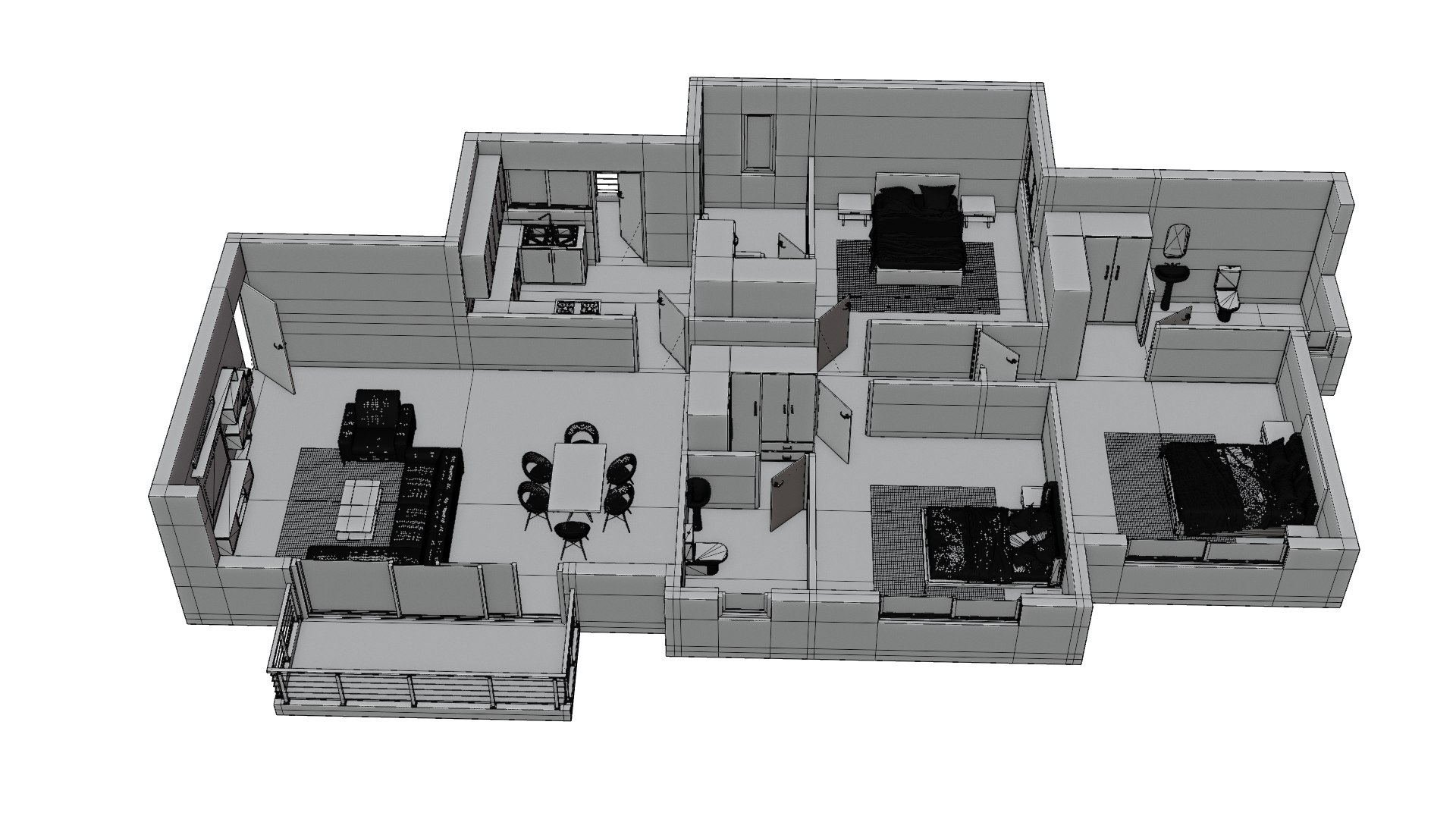 3D Model Floor Plan 52 - TurboSquid 1972660