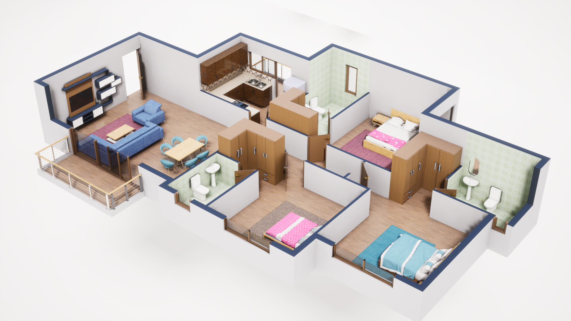 3D model Floor Plan 52 - TurboSquid 1972660
