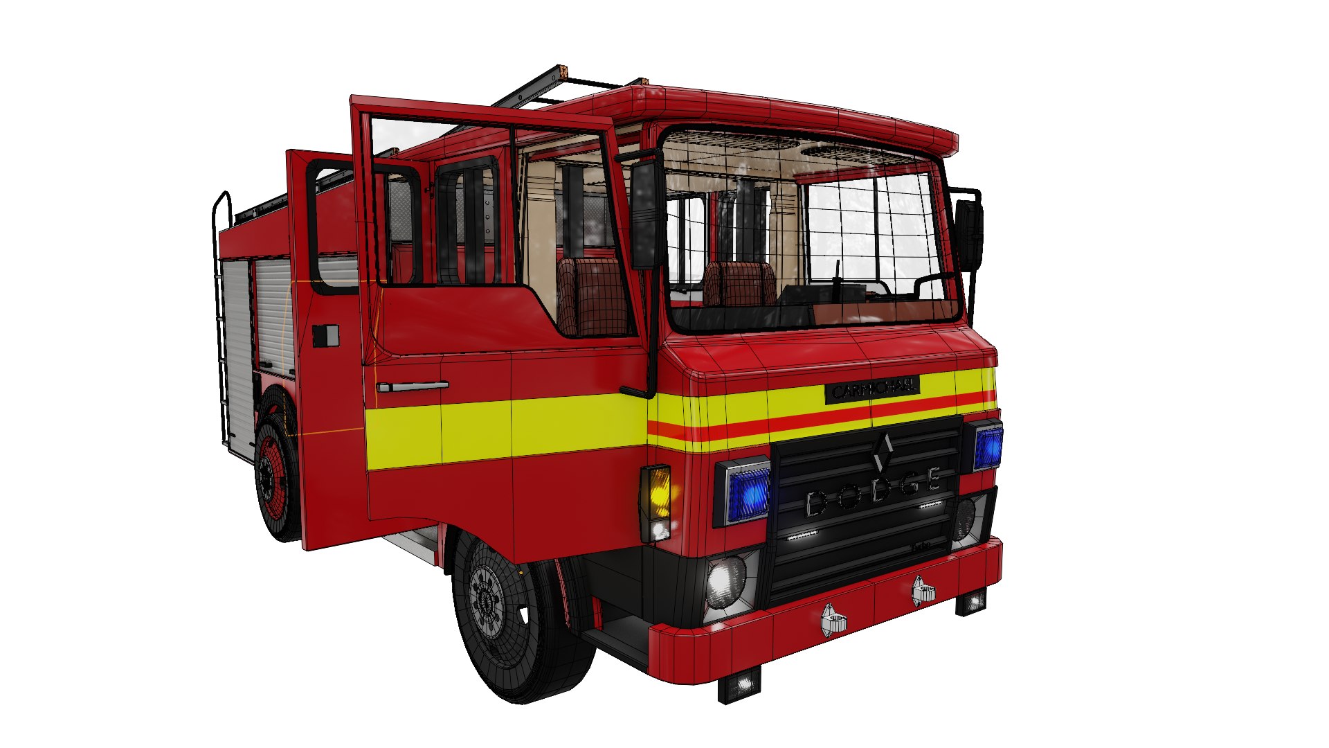 Dodge Renault Saxon Fire Engine Model - TurboSquid 2222717