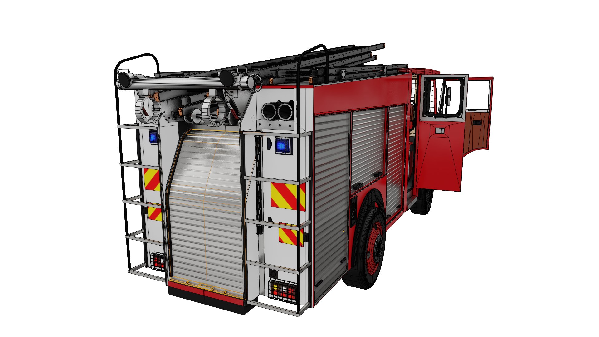 Dodge Renault Saxon Fire Engine Model - TurboSquid 2222717