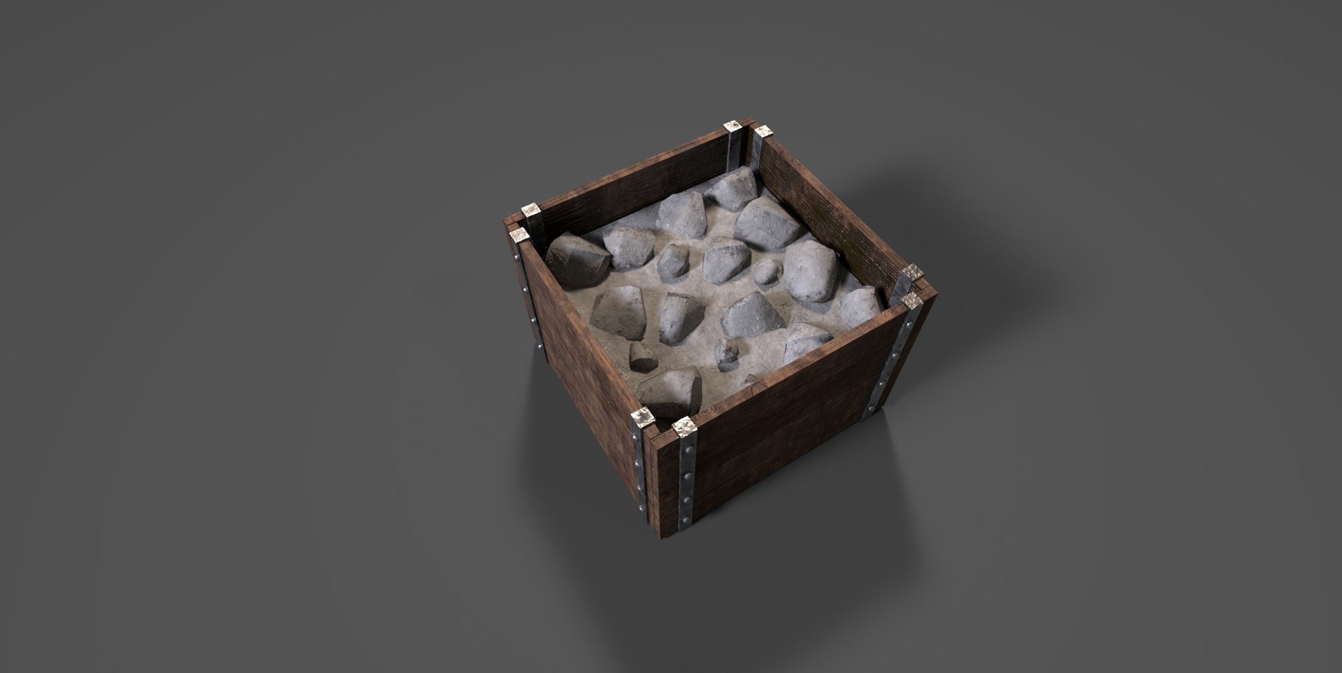 Crate rocks industrial 3D model - TurboSquid 1640573