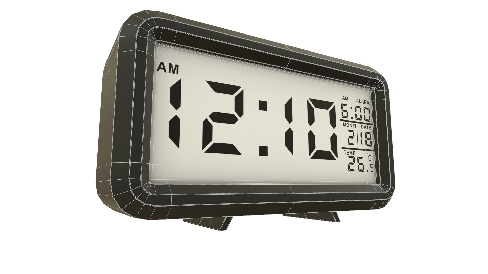 3D Digital Clock Low Poly AR VR 3D - TurboSquid 2191510