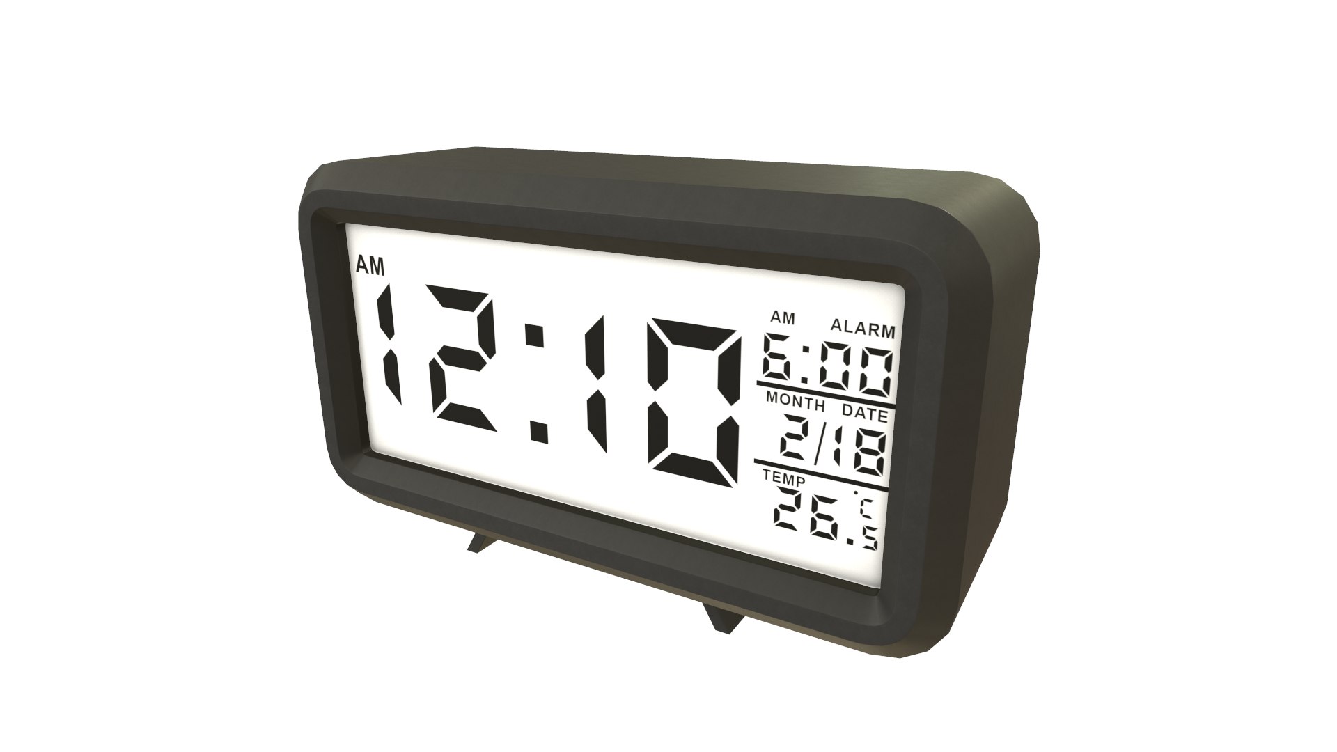 3D Digital Clock Low Poly AR VR 3D - TurboSquid 2191510