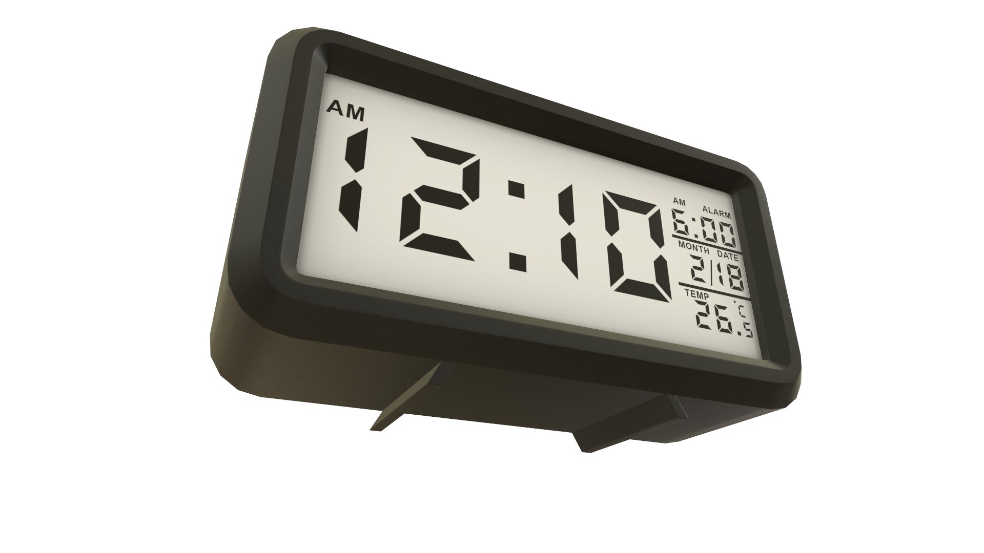 3D Digital Clock Low Poly AR VR 3D - TurboSquid 2191510
