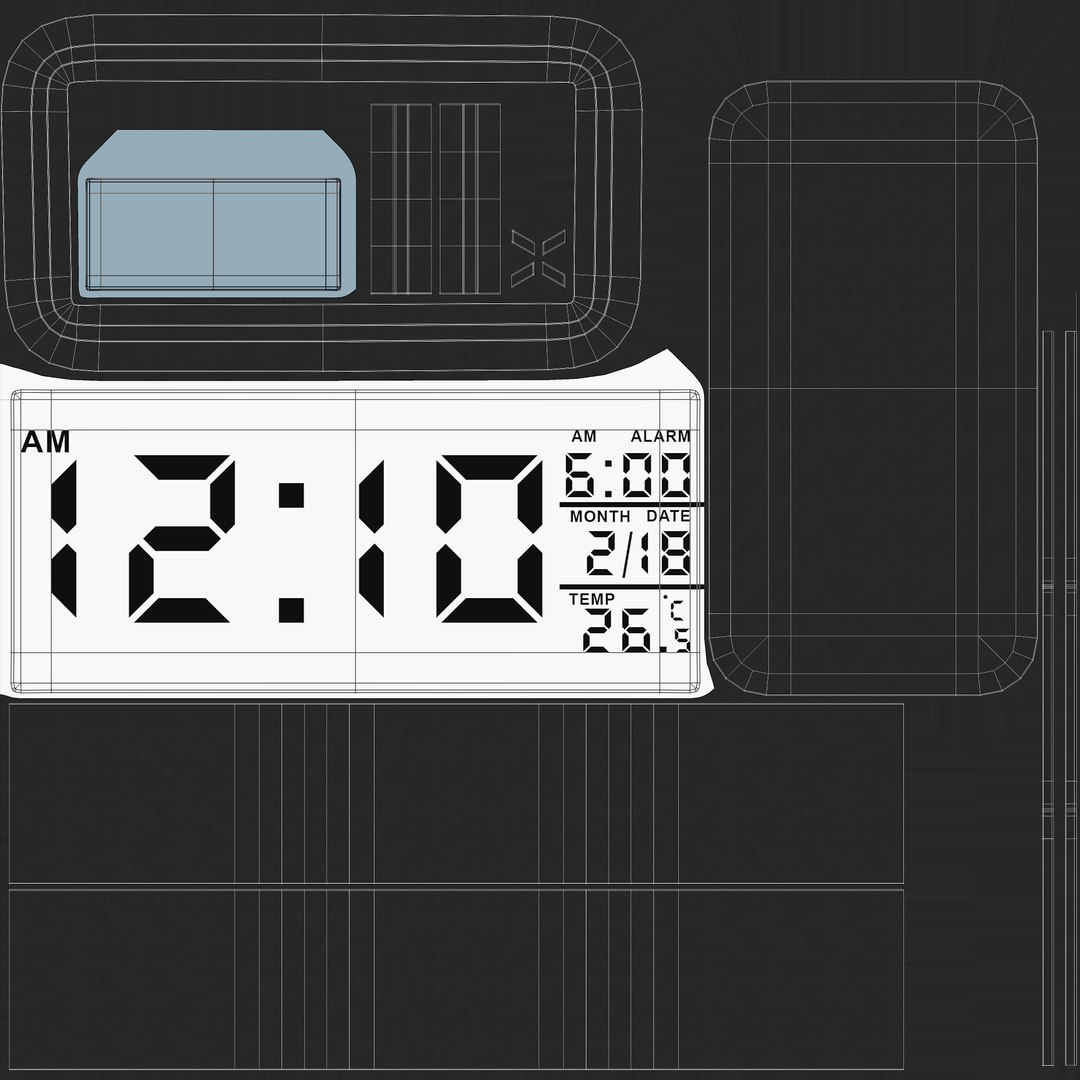 3D Digital Clock Low Poly AR VR 3D - TurboSquid 2191510