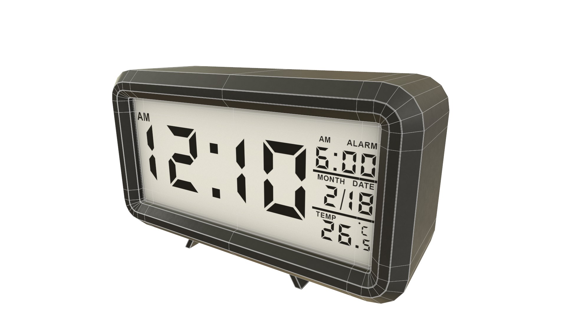 3D Digital Clock Low Poly AR VR 3D - TurboSquid 2191510