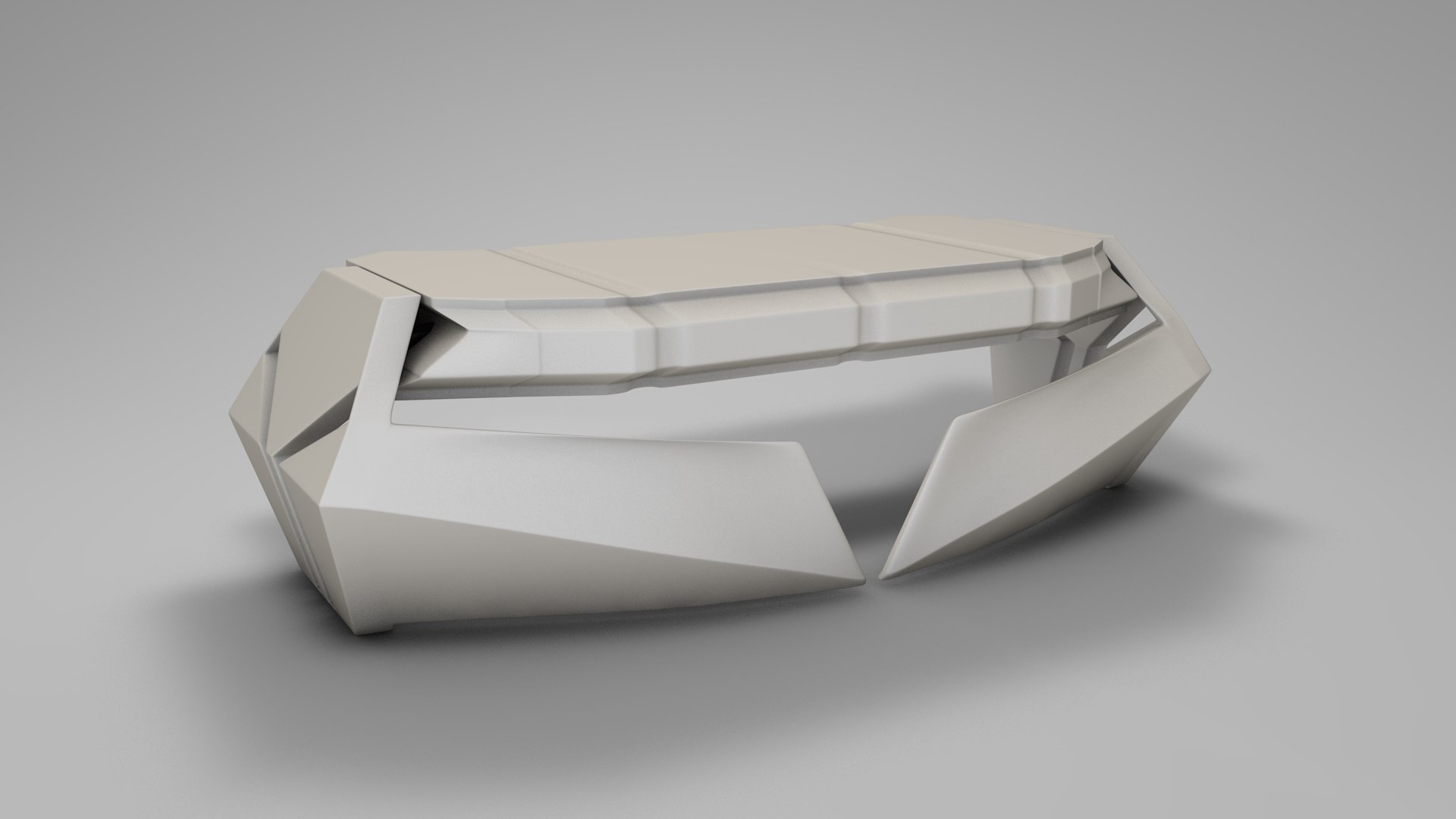 3D Futuristic space office desk - TurboSquid 1796392