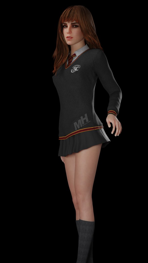 3D Witch Granger Hogwats Girl 3D Model -Rigged - TurboSquid 2335479