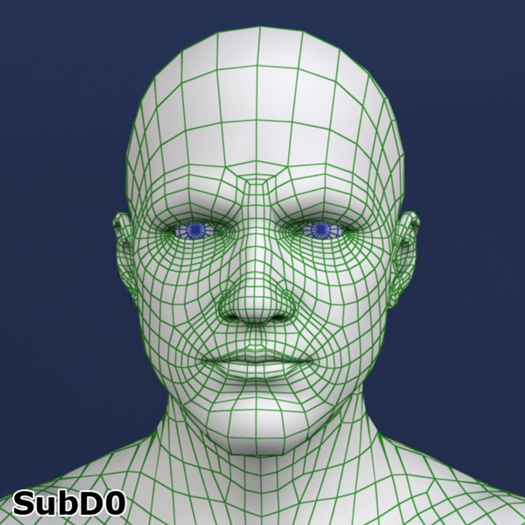 Polygonal Male Body Character 3d Model