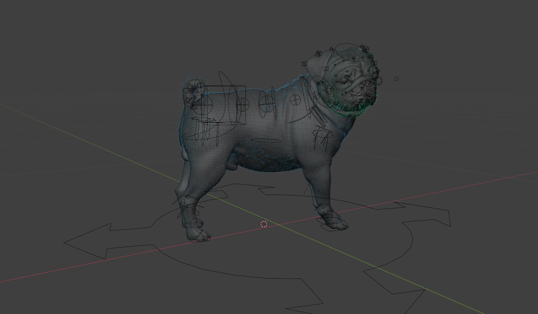 3D Pug Rigged Blender Model - TurboSquid 2340257