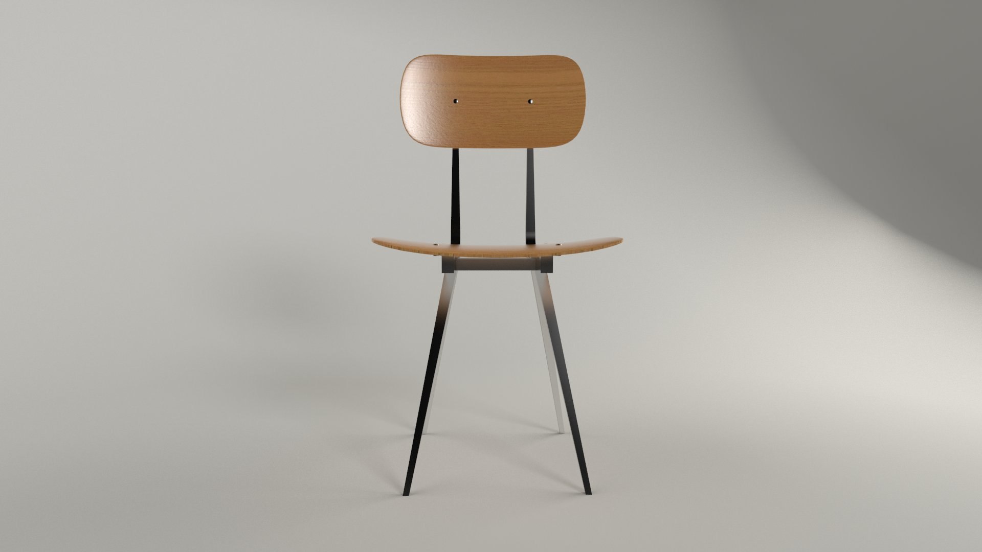 3d Model Basic Wood Chair
