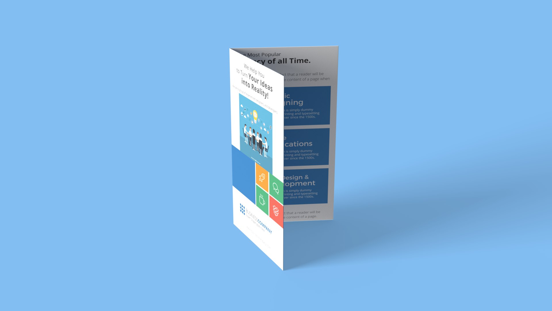 Folded Leaflet 3D Model - TurboSquid 1511522