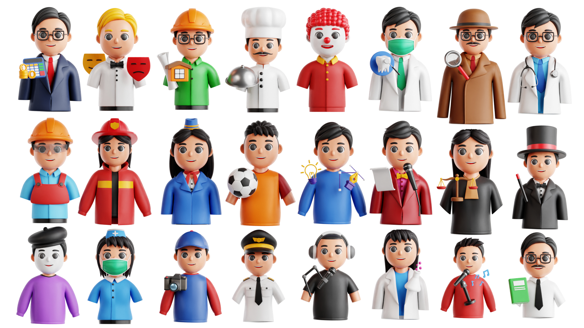 3D Professions 3D Collection Model - TurboSquid 2317414