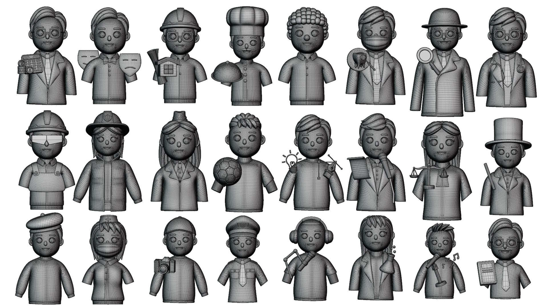 3D Professions 3D Collection Model - TurboSquid 2317414