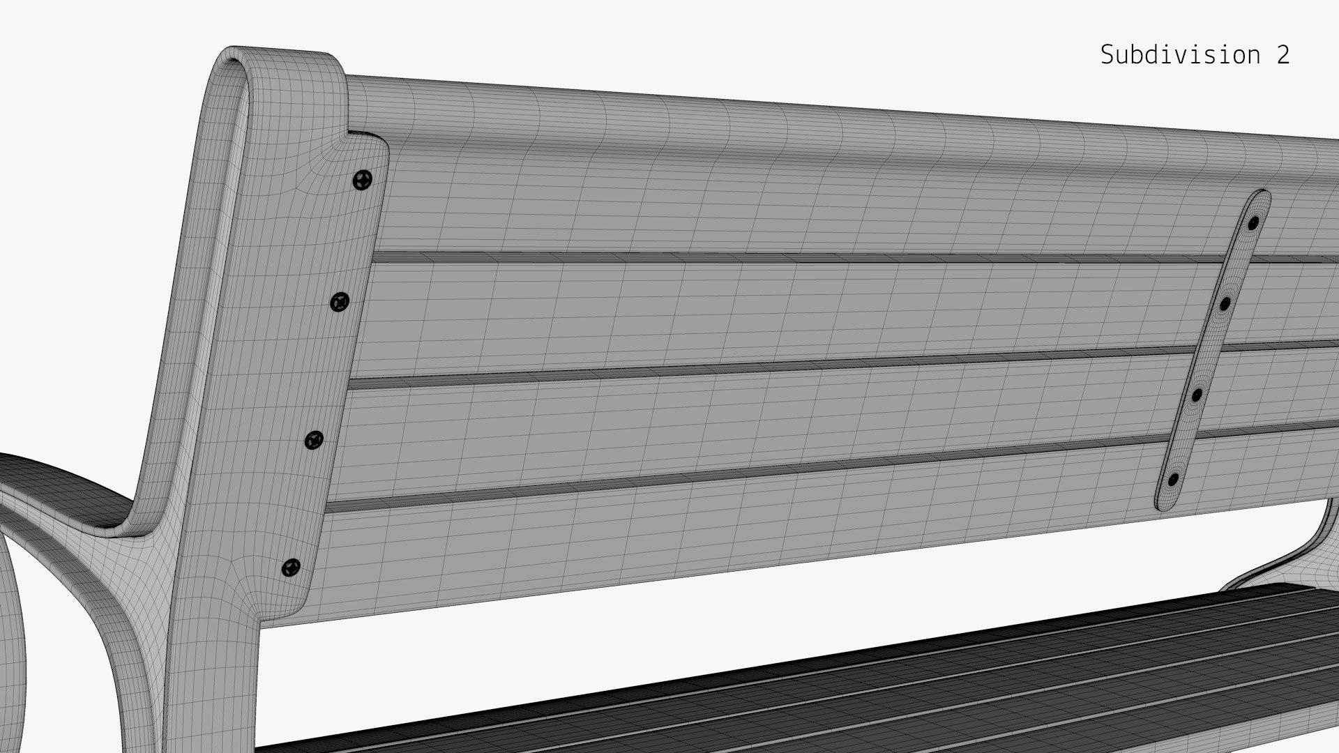 3D Model Park Bench PB01 - TurboSquid 1740197