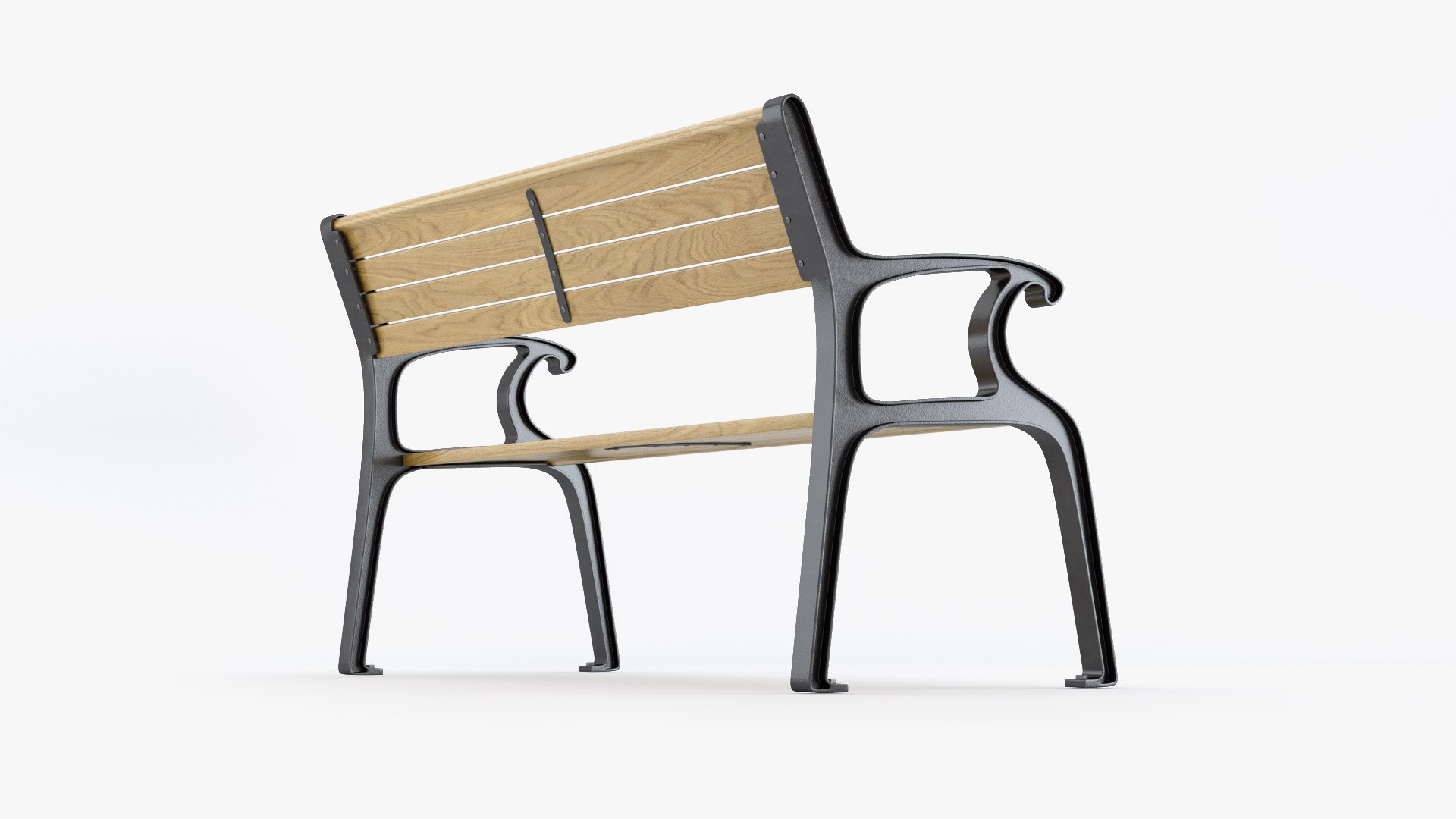 3D Model Park Bench PB01 - TurboSquid 1740197