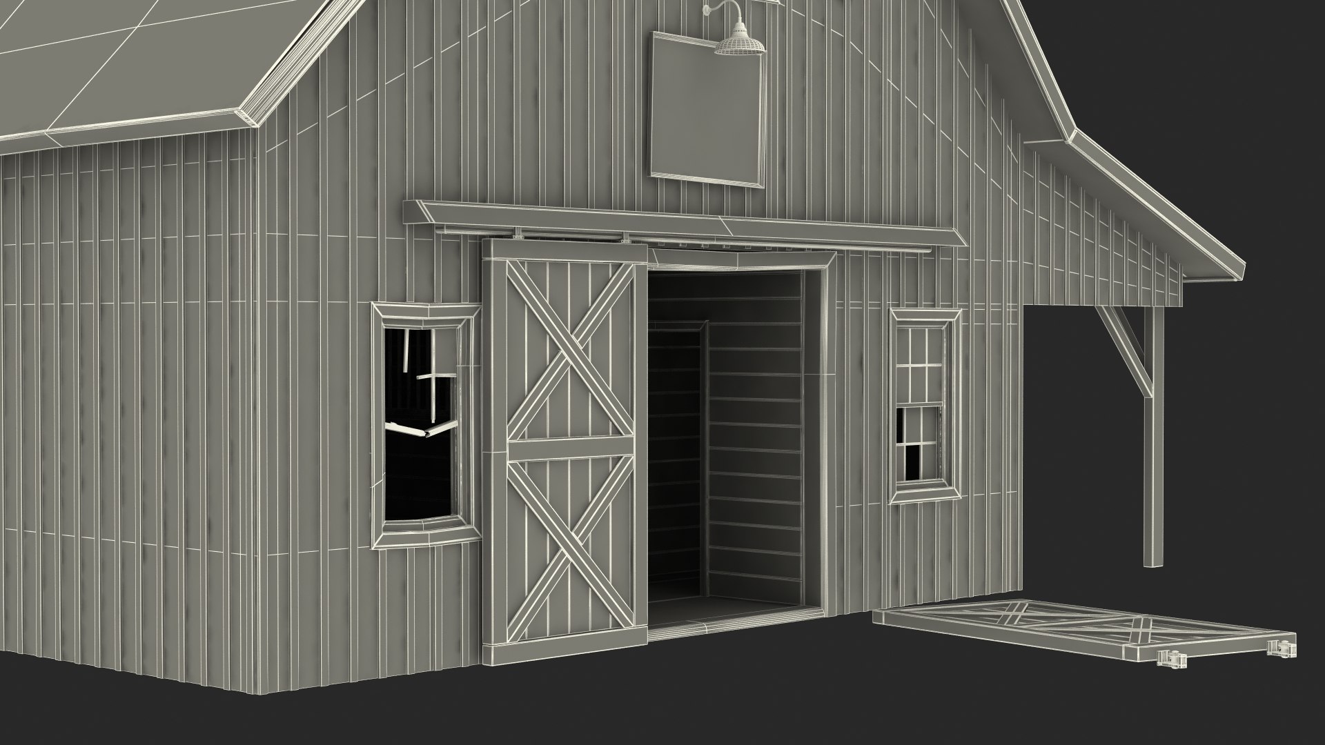 Old Abandoned Wooden Barn Model - TurboSquid 1627851