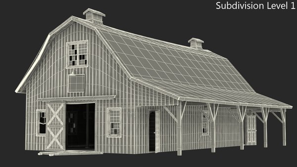 Old abandoned wooden barn model - TurboSquid 1627851