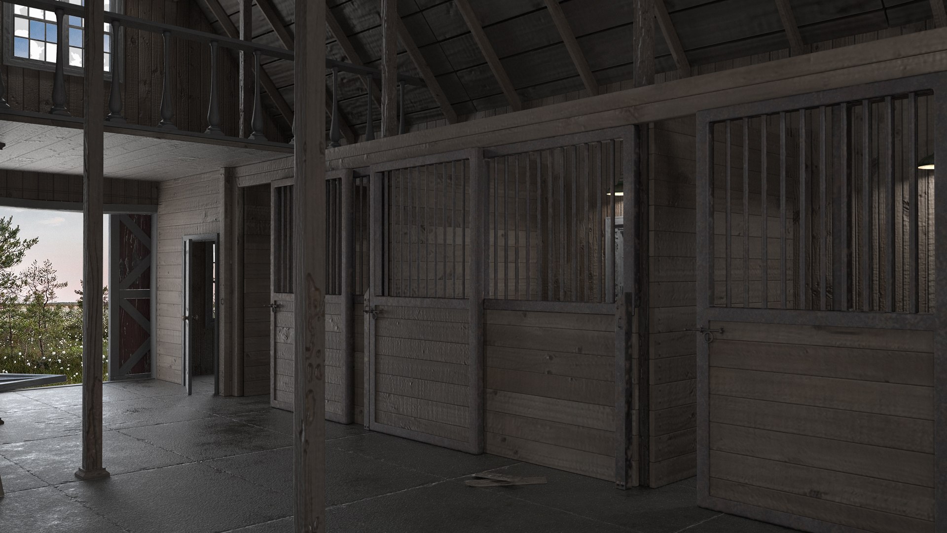 Old abandoned wooden barn model - TurboSquid 1627851