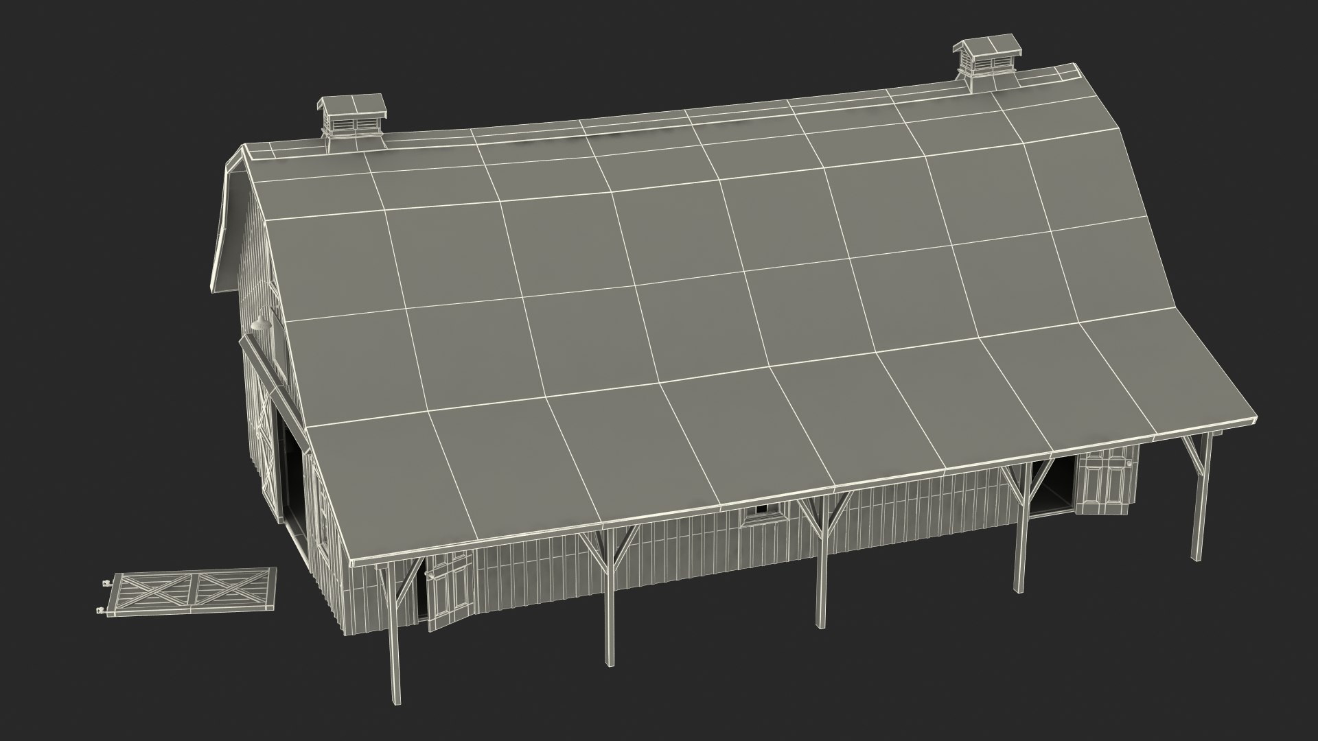 Old Abandoned Wooden Barn Model - TurboSquid 1627851