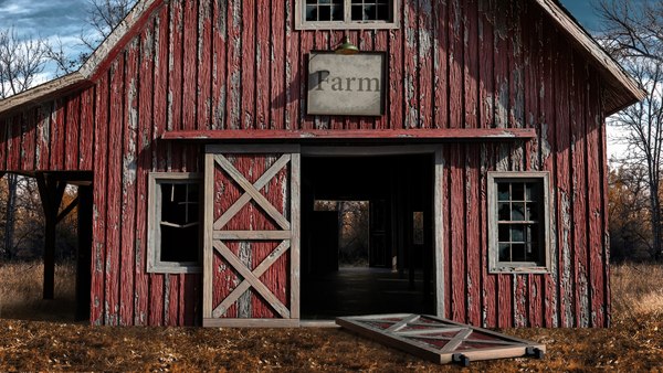 Old abandoned wooden barn model - TurboSquid 1627851