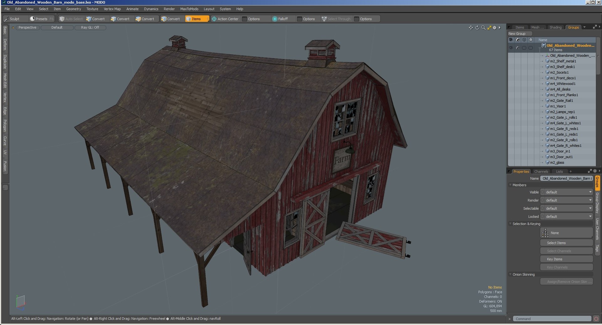 Old Abandoned Wooden Barn Model - TurboSquid 1627851