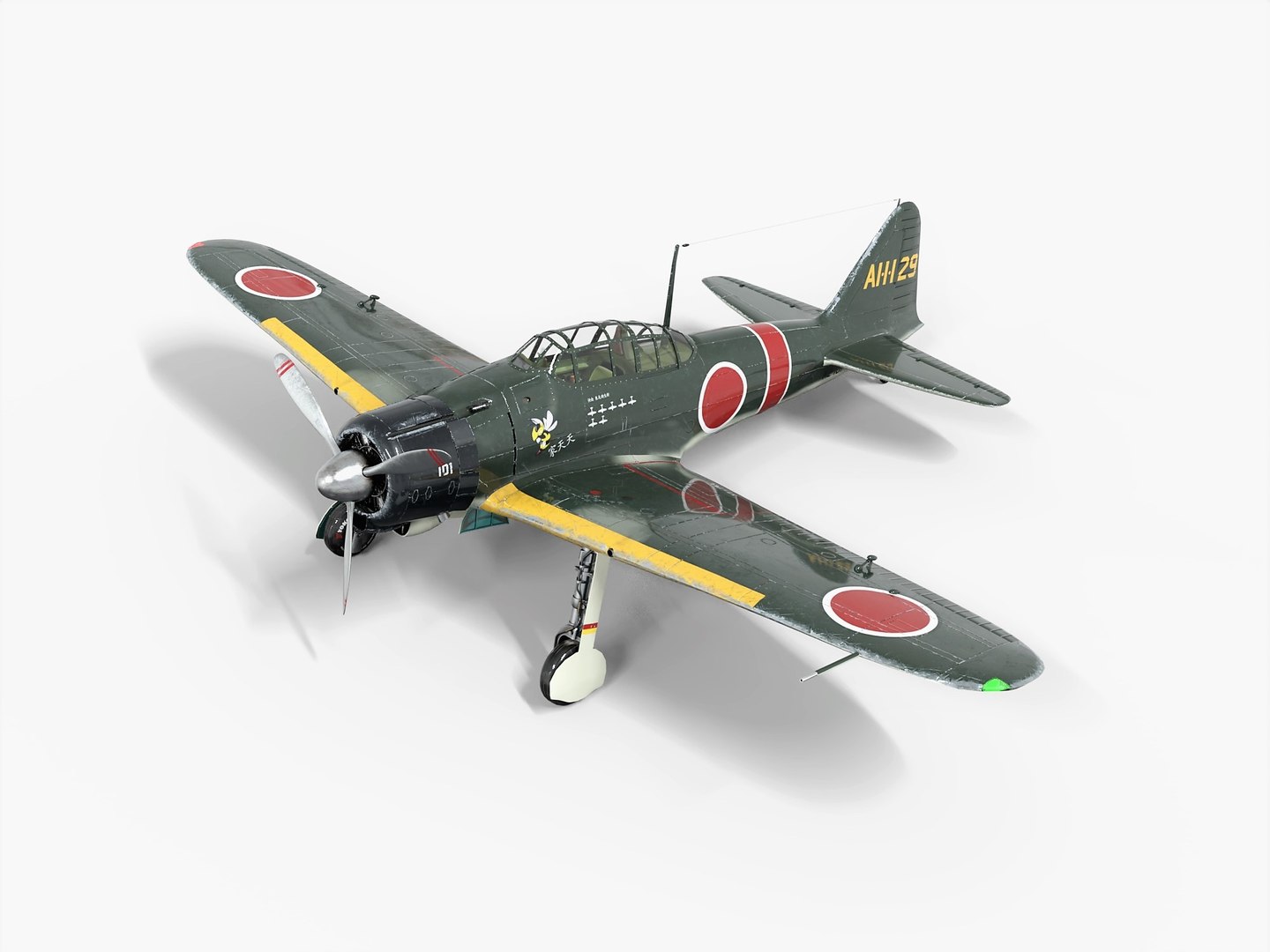 Mitsubishi A6M Zero Low-poly 3D Model 3D Model - TurboSquid 2369182