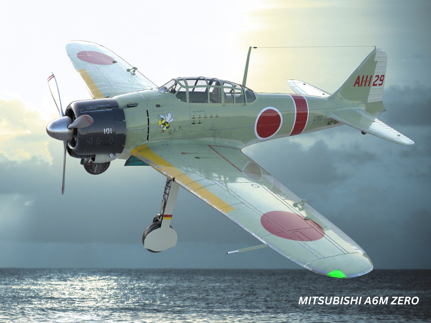 Mitsubishi A6M Zero Low-poly 3D Model 3D Model - TurboSquid 2369182