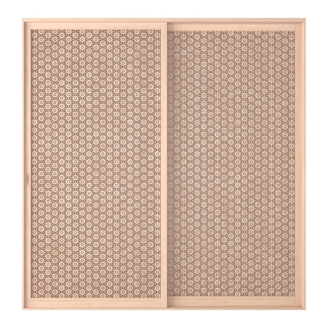 Kumiko SlidingDoor-sakura- 4Doors 3D Model - TurboSquid 2197316