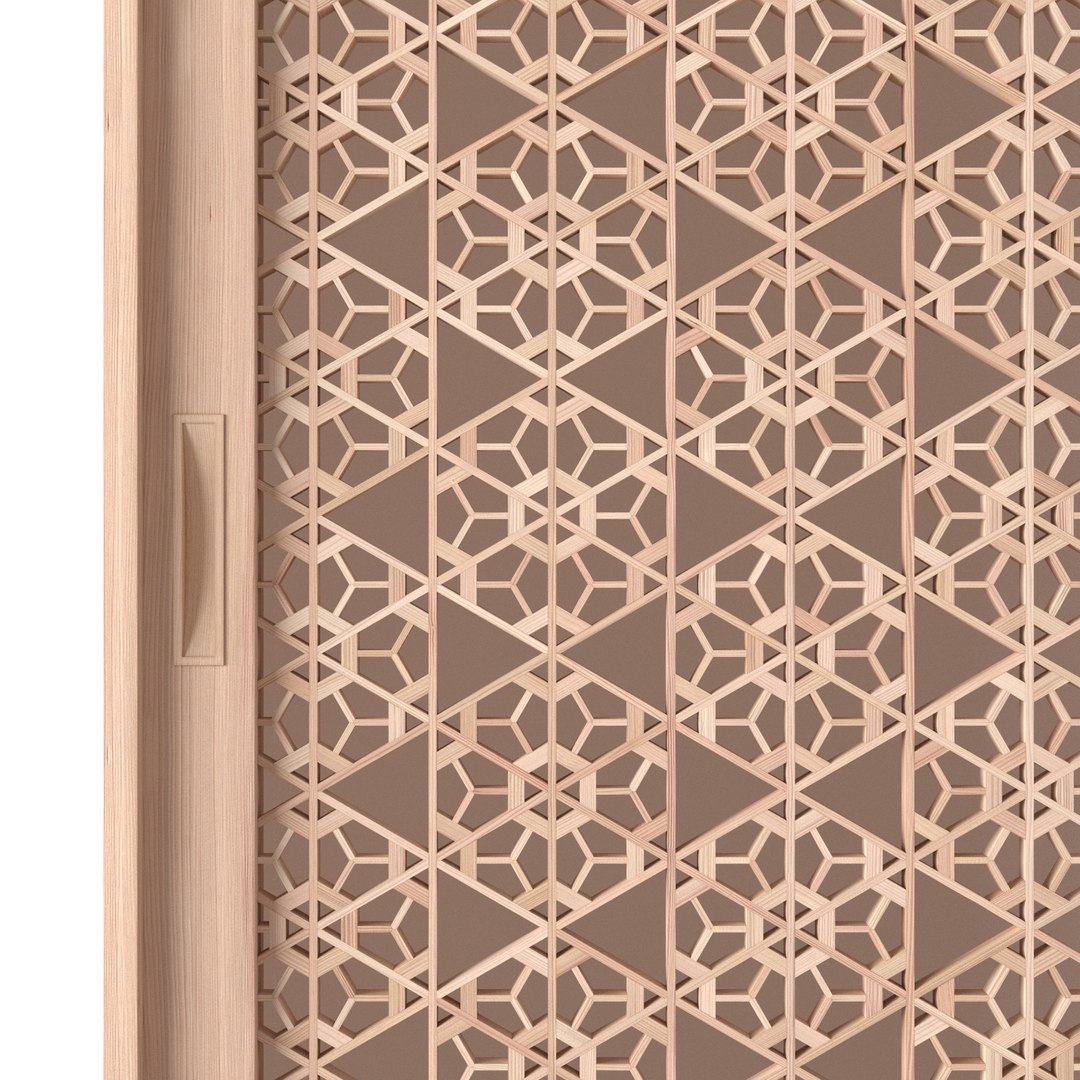 Kumiko SlidingDoor-sakura- 4Doors 3D Model - TurboSquid 2197316